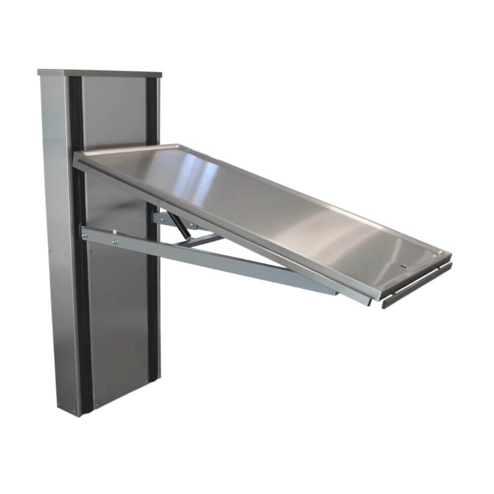 Veterinary Exam Tables - Stainless Steel and Millwork Cabinets
